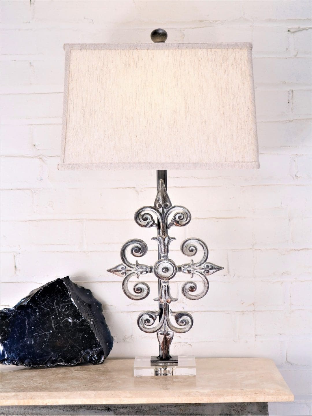 Cross Table Lamp with Acrylic Base - Ferro Designs