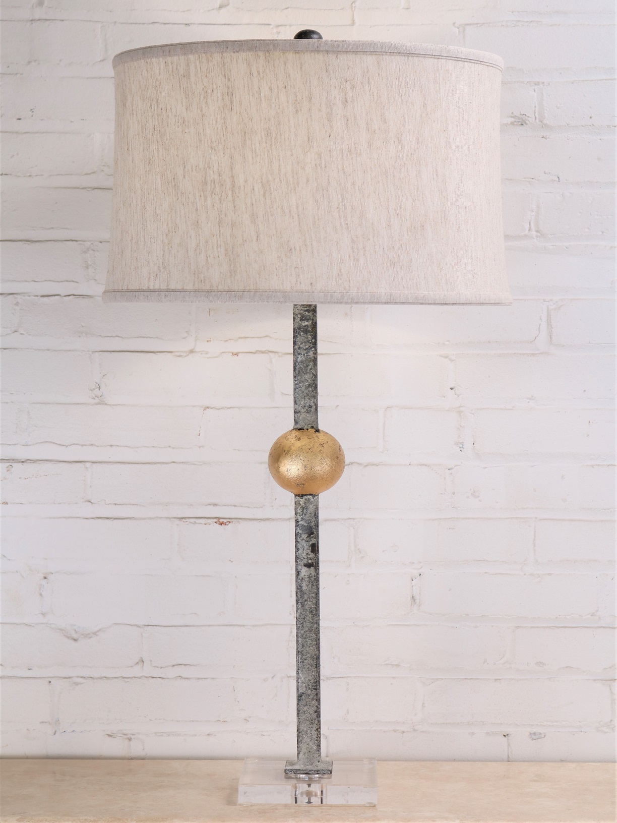 Gold Leaf Ball Table Lamp - Ferro Designs