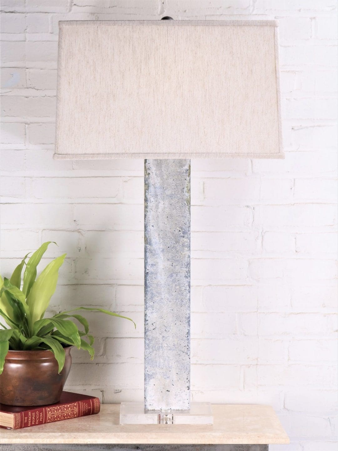 Rectangle Post Table Lamp with Acrylic Base - Ferro Designs