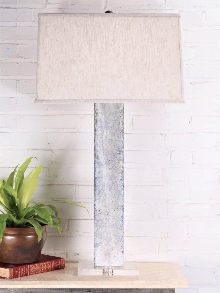 Rectangle Post Table Lamp with Acrylic Base - Ferro Designs